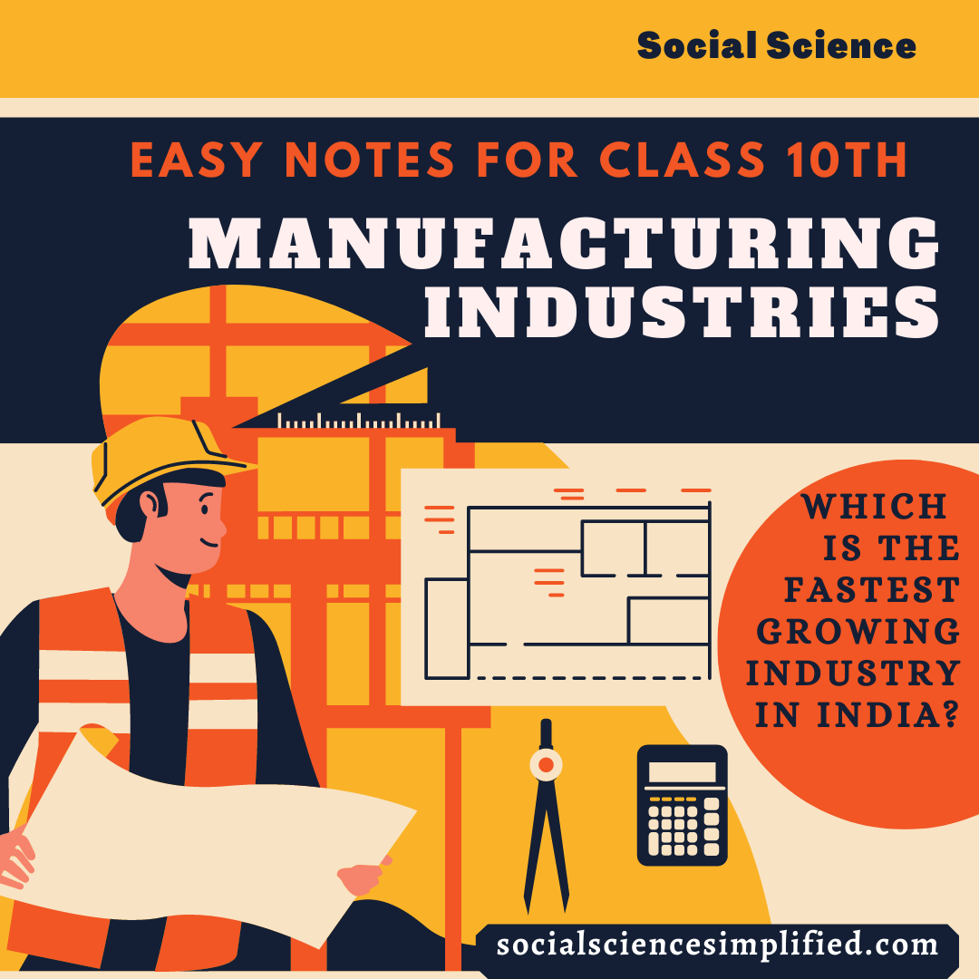 Manufacturing Industries ( Well prepared notes for class 10)