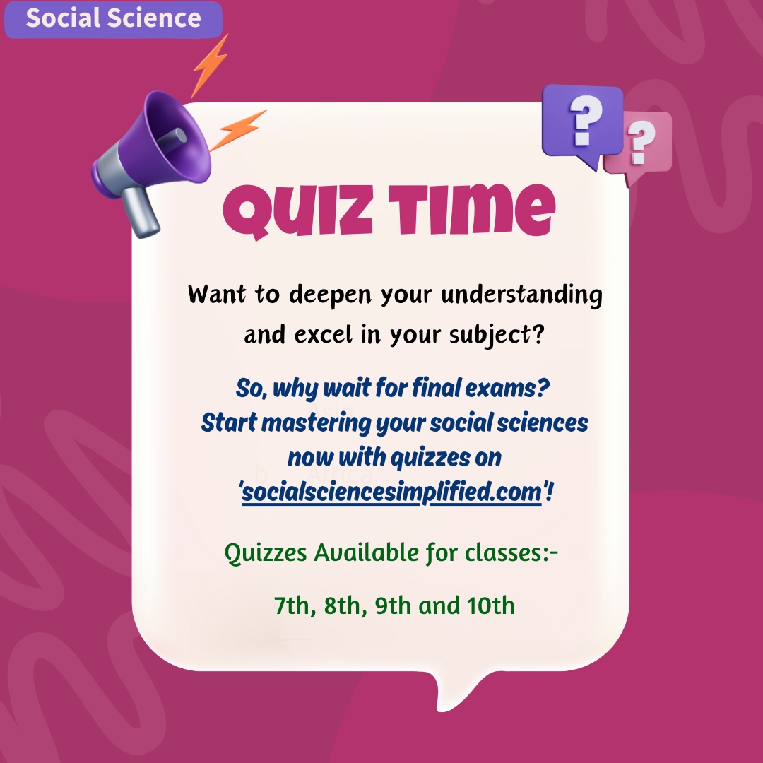 Social Science Quiz (For Classes 6th, 7th, 8th, 9th and 10th) - Social ...